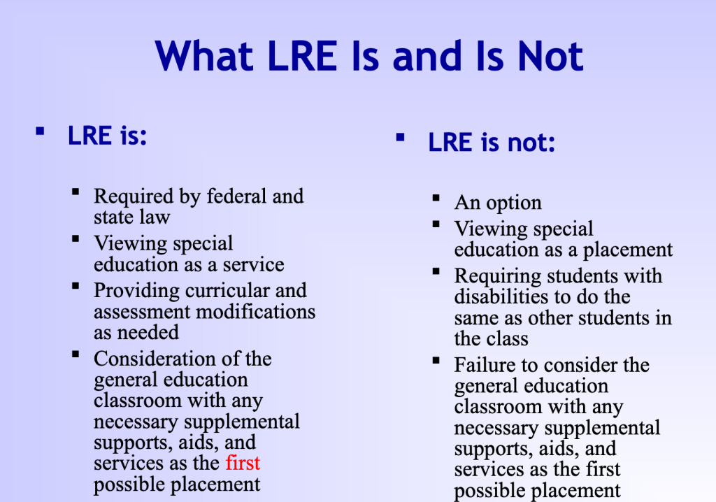 Solved LRE Requirements ($300.114) Special classes, separate | Chegg.com