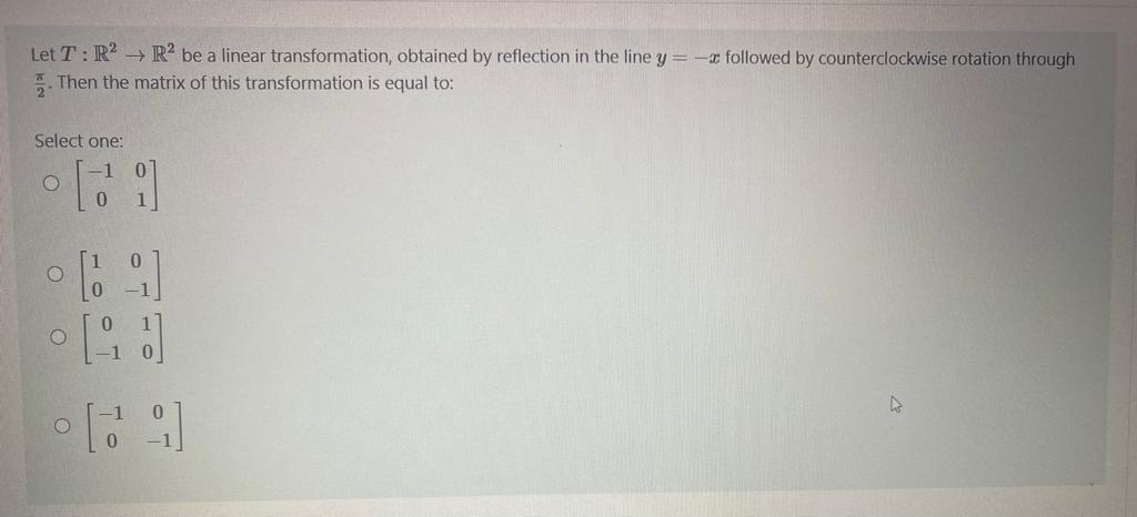 Solved Let T: R2 R2 be a linear transformation, obtained by | Chegg.com