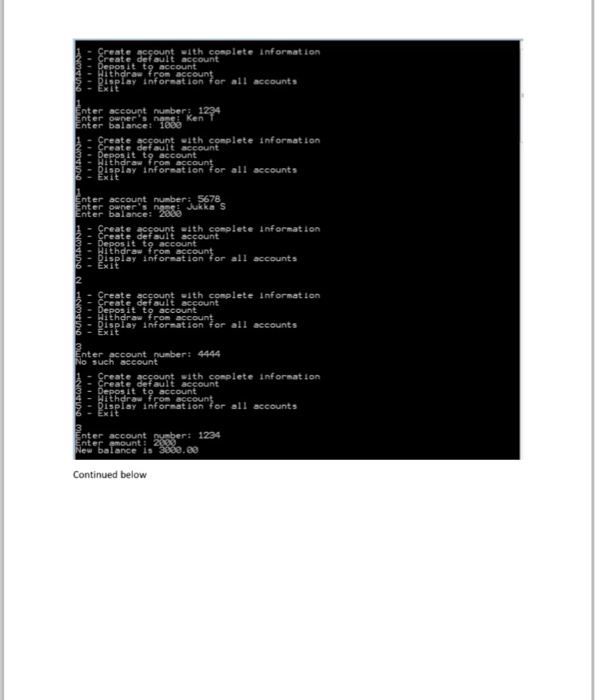 Solved Design A Bank Account Class Named Account That Has 