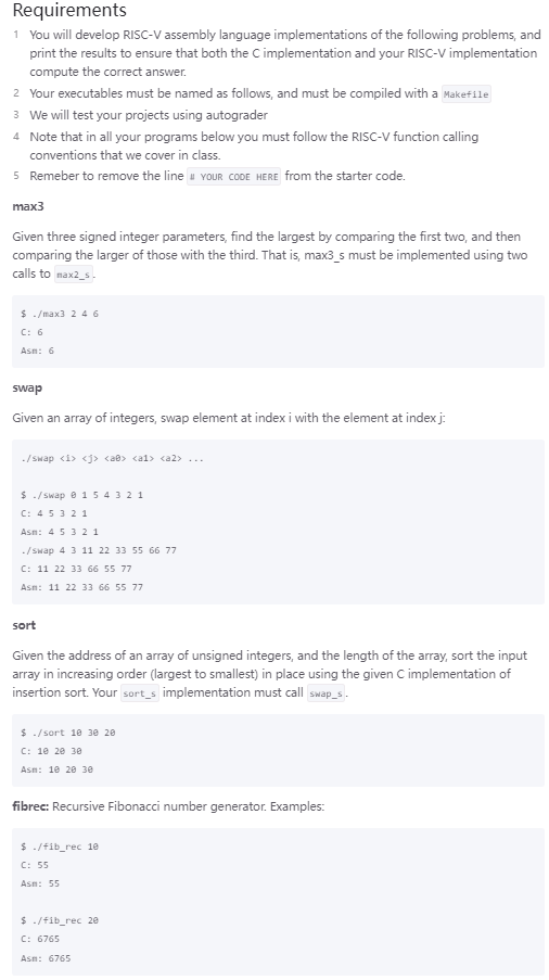 Solved Please do this in the RISC-V assembly language:You | Chegg.com