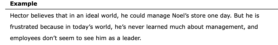 Solved Example Hector believes that in an ideal world, he | Chegg.com