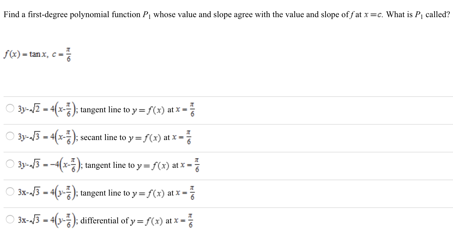 Solved Find a first-degree polynomial function P1 whose | Chegg.com