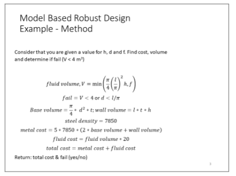 Model Based Robust Design Example Method Consider | Chegg.com