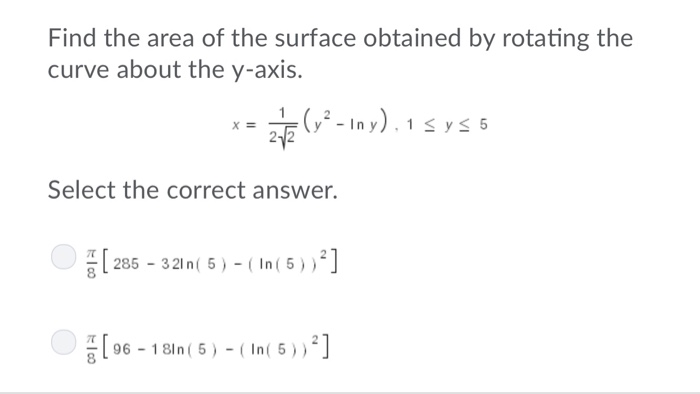 Solved Find the area of the surface obtained by rotating the | Chegg.com