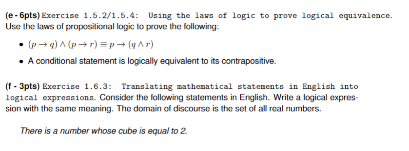 Solved do not use truth tables, please use the laws of | Chegg.com