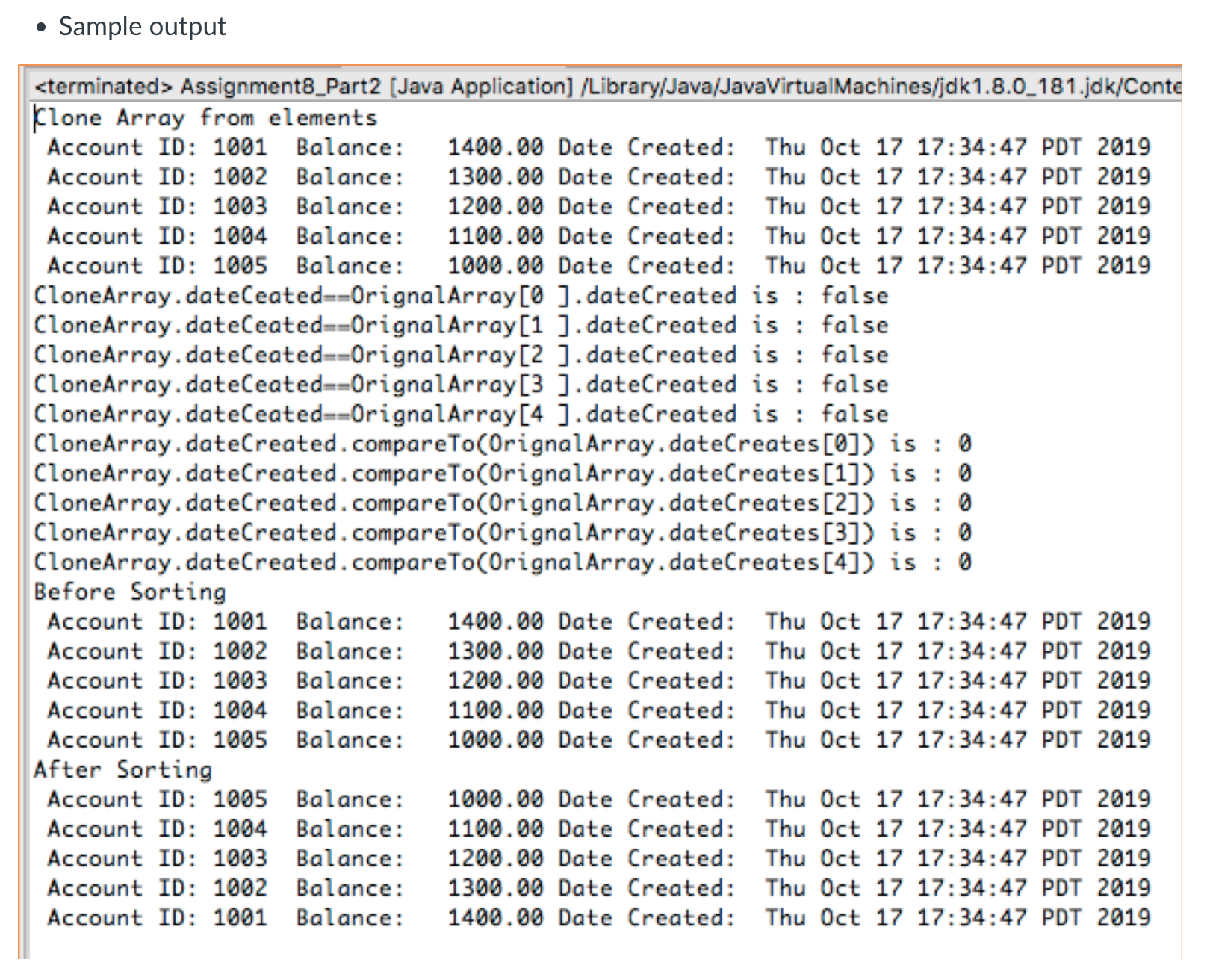 Solved ∗ Make the dataCreated variable as protected in | Chegg.com