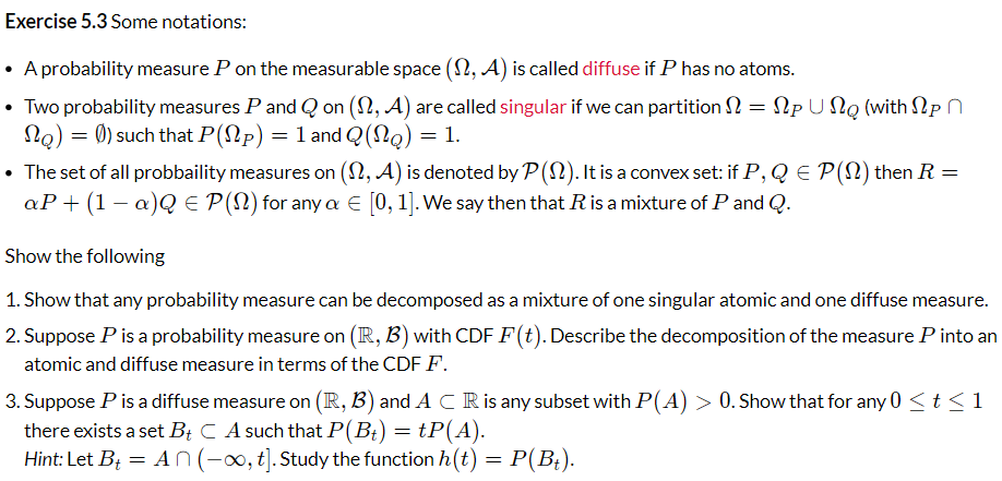 Solved Exercise 5.3 Some notations: - A probability measure | Chegg.com