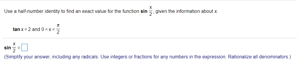 Solved X Use a half-number identity to find an exact value | Chegg.com