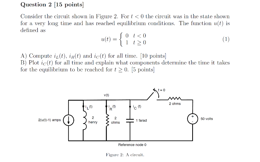 Solved Question 2 (15 points] Consider the circuit shown in | Chegg.com