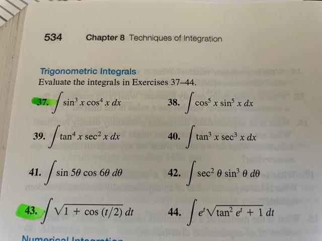 Solved Trigonometric Substitutions Evaluate the integrals in | Chegg.com