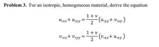Solved Problem 3. For an isotropic, homogeneous material, | Chegg.com