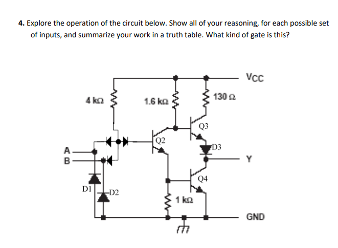 Solved 4. Explore the operation of the circuit below. Show | Chegg.com