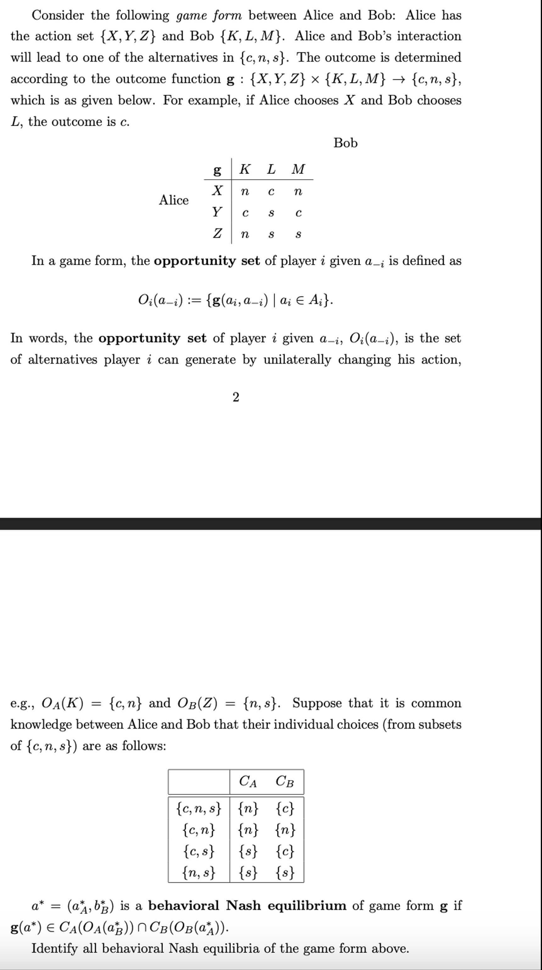 Solved Consider the following game form between Alice and | Chegg.com