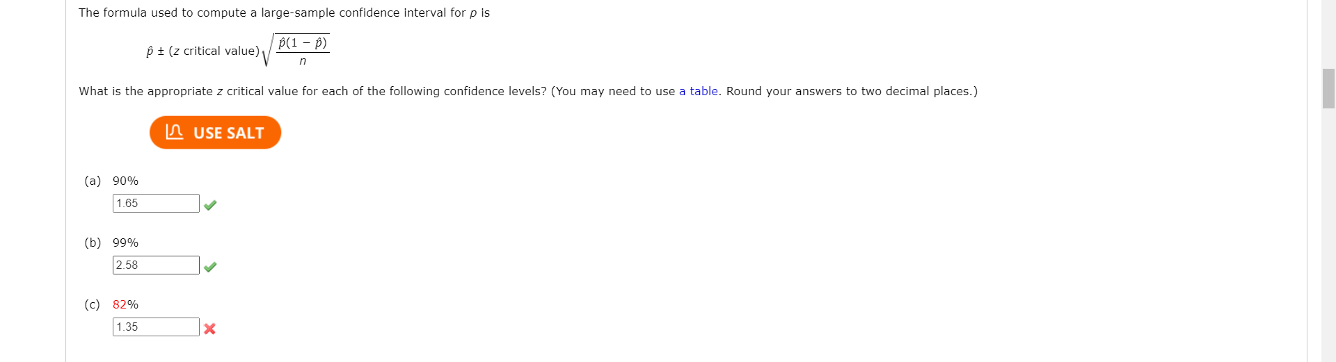 Solved The formula used to compute a large-sample confidence | Chegg.com