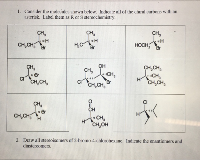 Solved Consider the molecules shown below. Indicate all of | Chegg.com