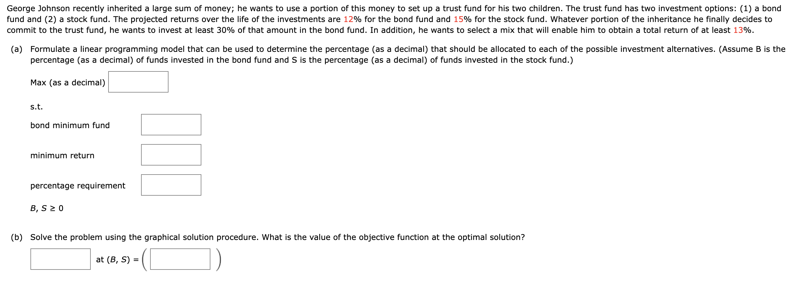 Solved George Johnson recently inherited a large sum of | Chegg.com