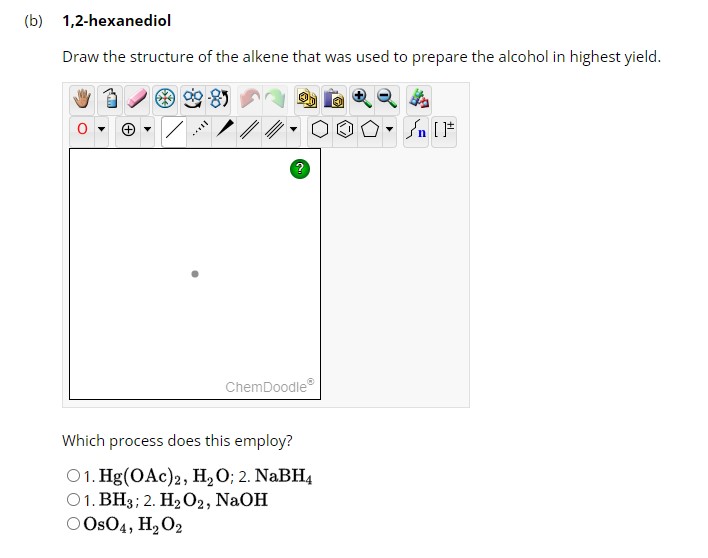 Solved 1,2-hexanediol Draw the structure of the alkene that | Chegg.com
