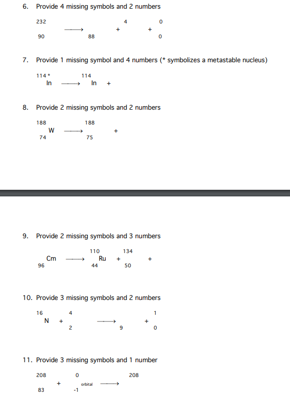Solved 6 Provide 4 Missing Symbols And 2 Numbers 232 90 7