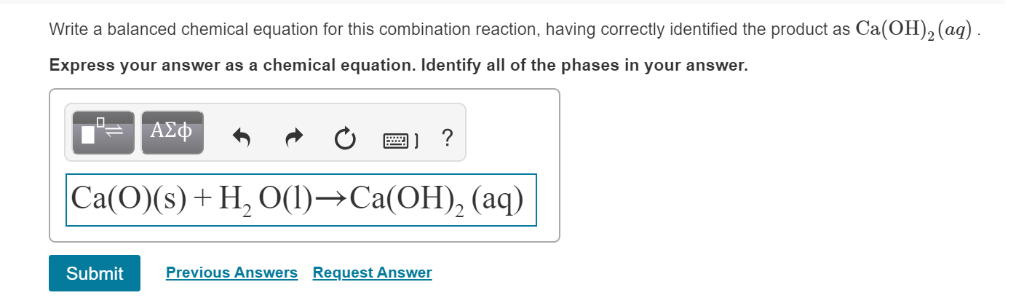 Solved Write A Balanced Chemical Equation For This