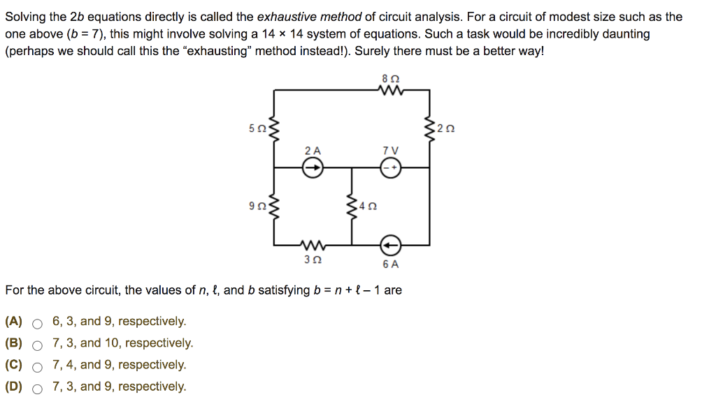 Solved Solving the 2b equations directly is called the | Chegg.com