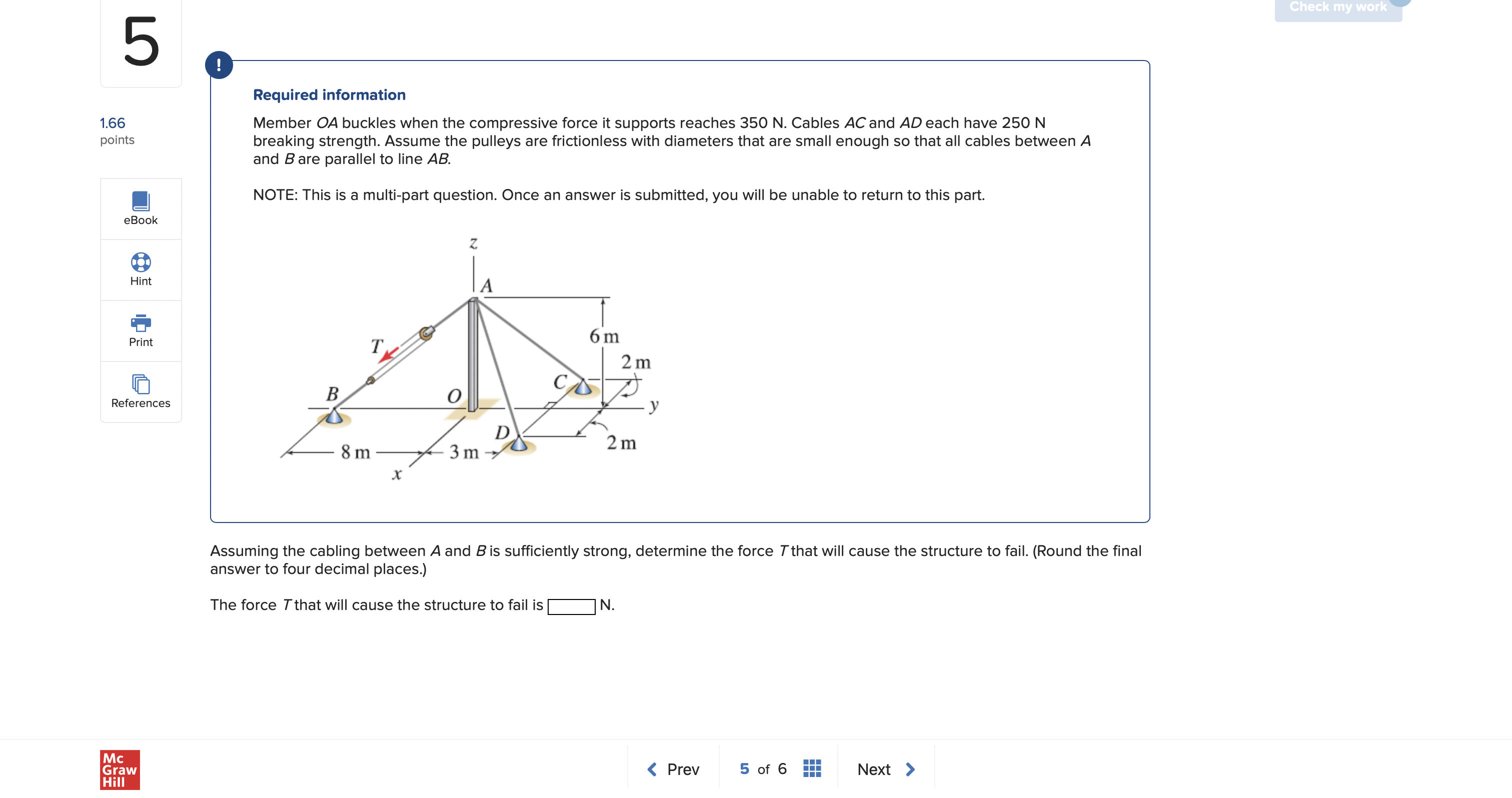 Solved Required information Member OA buckles when the | Chegg.com