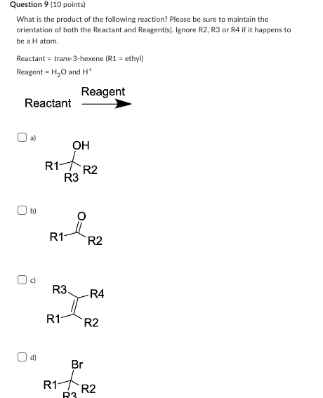 Solved The answer must include product structure and R1, R2, | Chegg.com