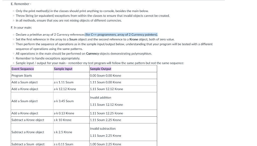 Programming Problem Currency Simulator A Create An 