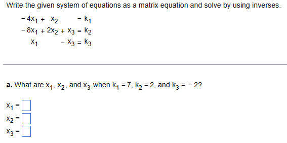 Solved Finite Mathematics - Systems of Linear Equations, | Chegg.com