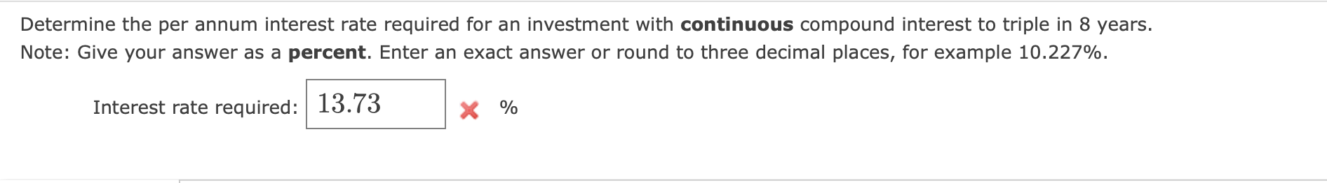Solved Determine the per annum interest rate required for an | Chegg.com