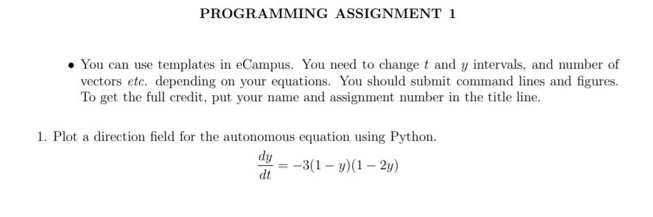 Solved PROGRAMMING ASSIGNMENT 1 You can use templates in | Chegg.com