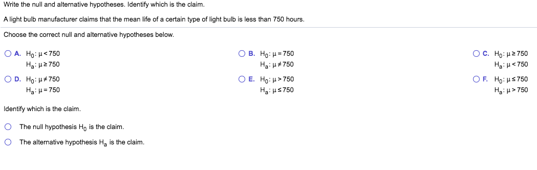 Solved A null and alternative hypothesis are given. | Chegg.com