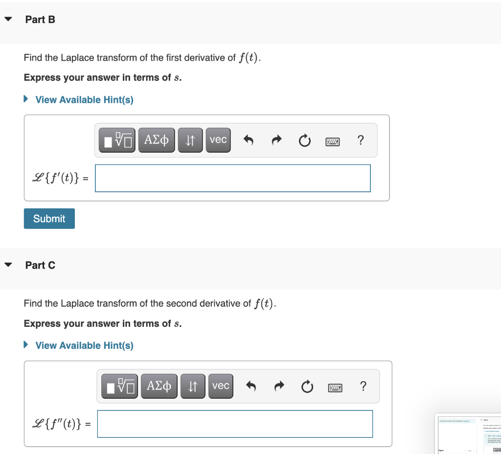 Solved Consider the function f(t) illustrated in Part A Find | Chegg.com