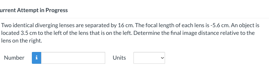 Solved urrent Attempt in ProgressTwo identical diverging | Chegg.com