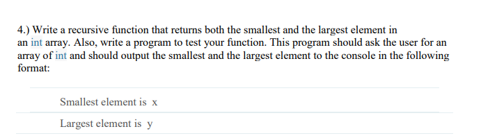 Solved 4.) Write a recursive function that returns both the | Chegg.com
