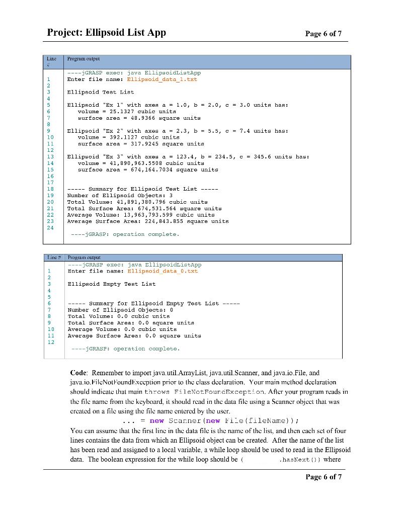 Solved I'm lost at this point when it comes Ellippsoid list | Chegg.com