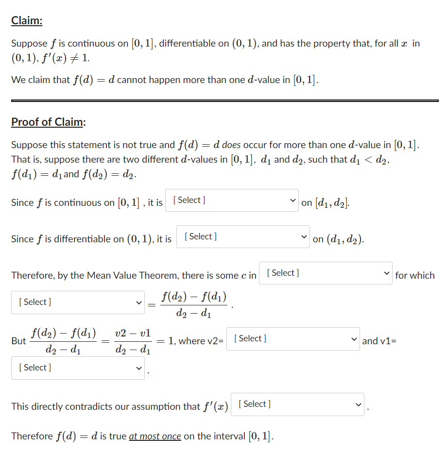 Solved Claim: Suppose f is continuous on (0, 1], | Chegg.com