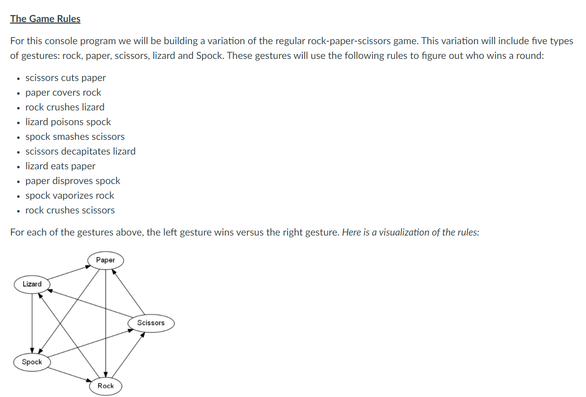 Solved I want this in Python language, - Rock, Paper | Chegg.com