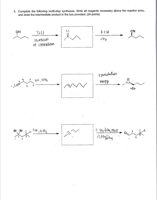 Solved Complete the following multi-step syntheses. Write | Chegg.com