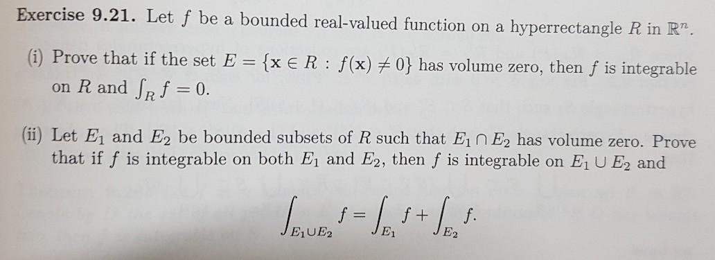 Solved Exercise 9.21. Let f be a bounded real-valued | Chegg.com