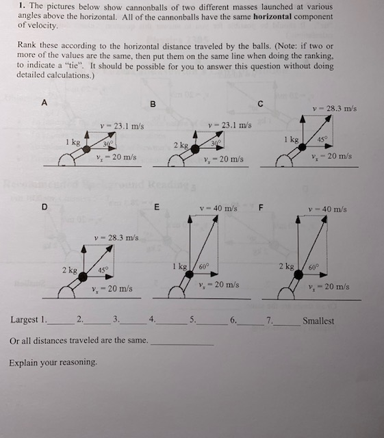 Solved 1. The pictures below show cannonballs of two | Chegg.com