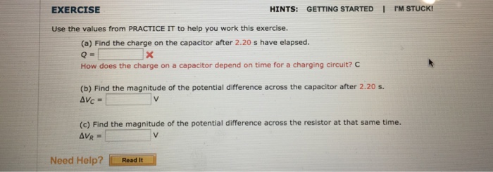 Solved EXERCISE HINTS: GETTING STARTEDI rM STUCK Use the | Chegg.com