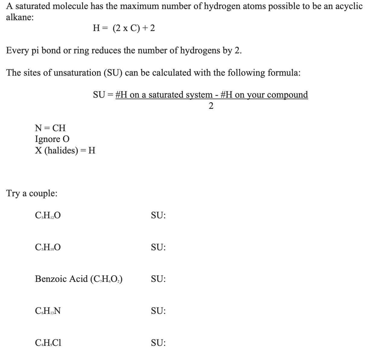 Solved A saturated molecule has the maximum number of | Chegg.com