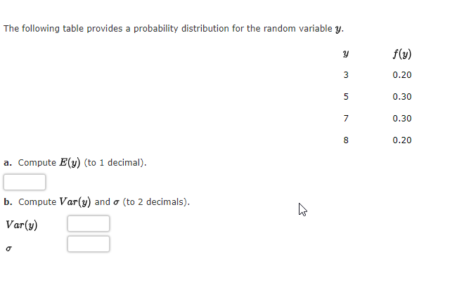 Solved The following table provides a probability | Chegg.com