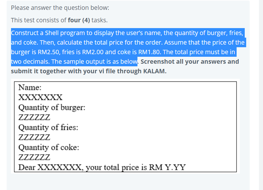 Solved Construct a Shell program to display the user’s name, | Chegg.com