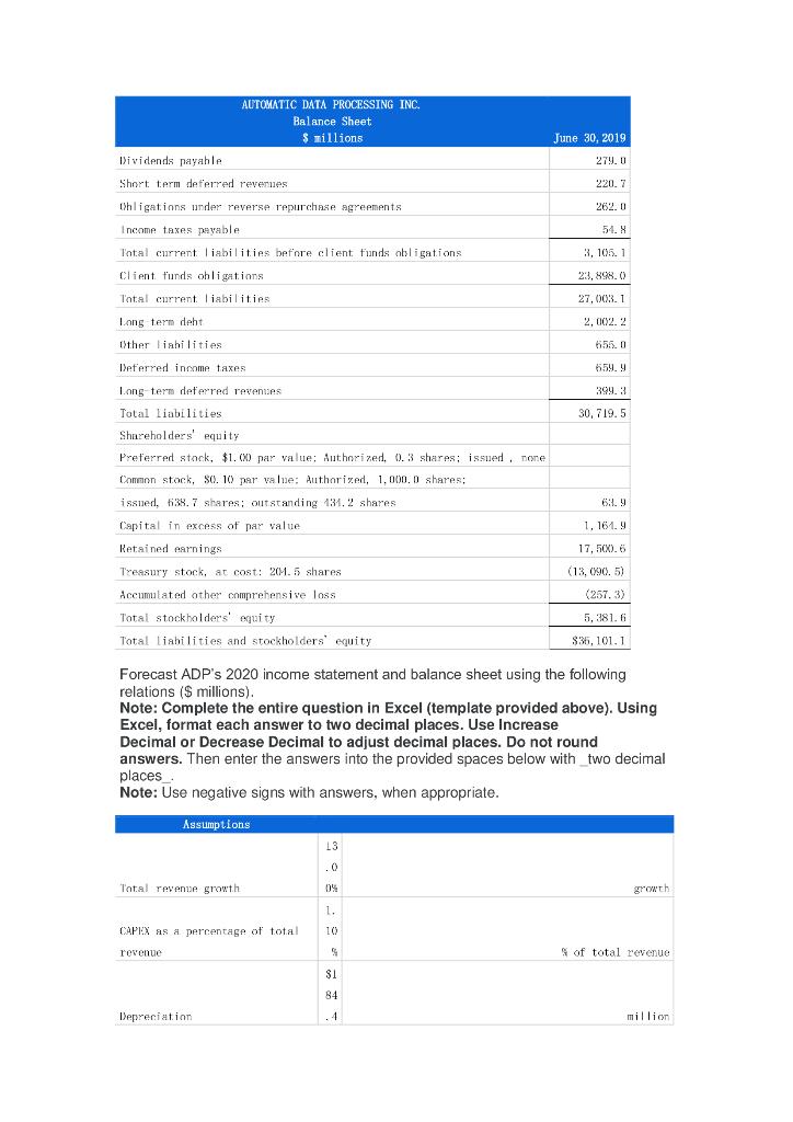 Analyze, Forecast, and Interpret Income Statement and | Chegg.com