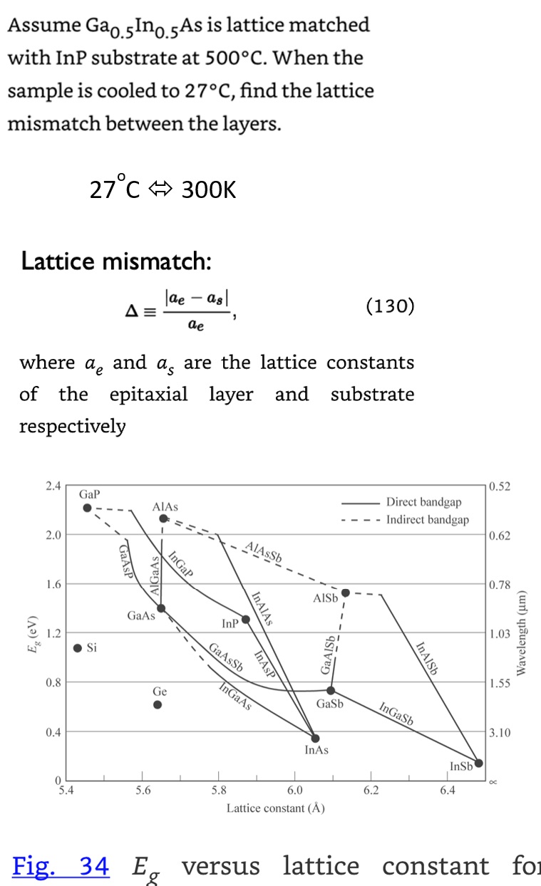 Solved Assume Ga0.5In0.5As is ﻿lattice matchedwith InP | Chegg.com