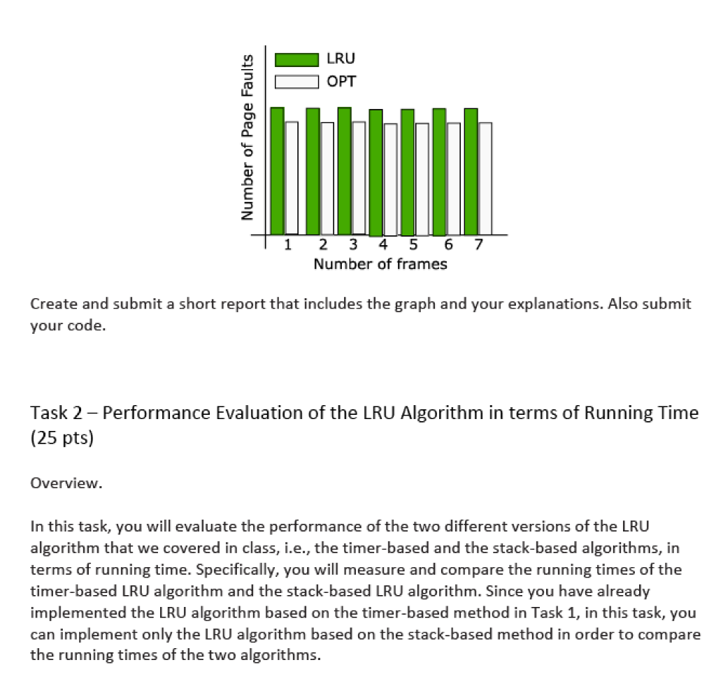 Task 1 – Implementation of Page Replacement | Chegg.com