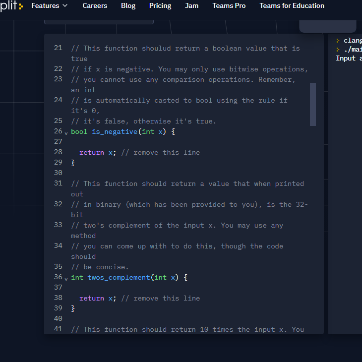 Solved lit: Features Careers Blog Pricing Jam Teams Pro | Chegg.com