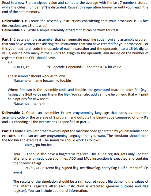 Solved Project Description: In this project you will design | Chegg.com