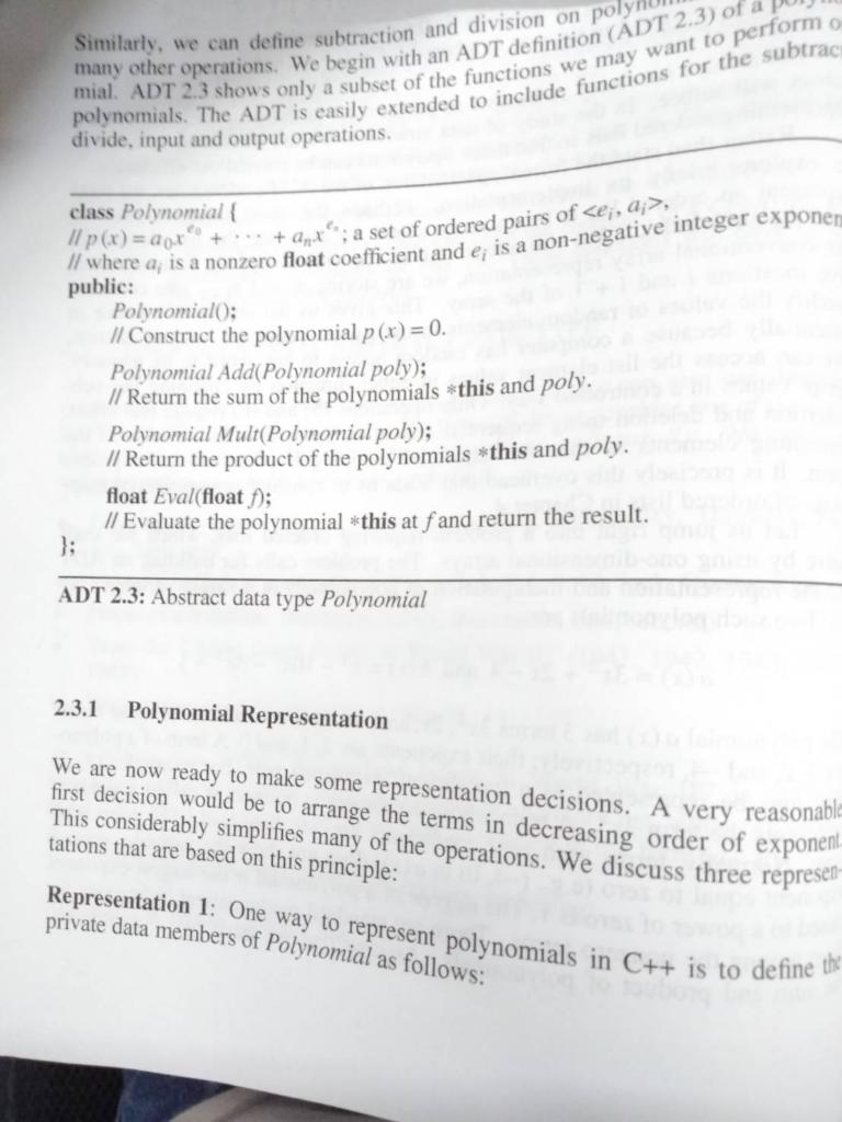 (30%) Write a C++ program to implement the | Chegg.com